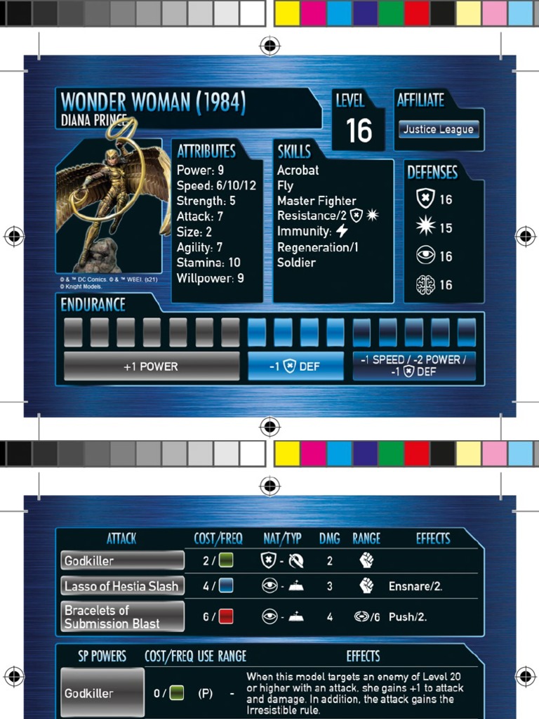 Dcun084 Wonder Woman 1984 Character Cards Estandar PDF | PDF