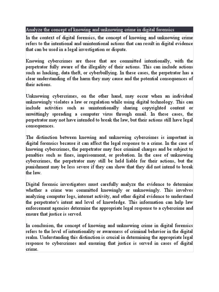 Unit 1 | PDF | Computer Forensics | Digital Forensics