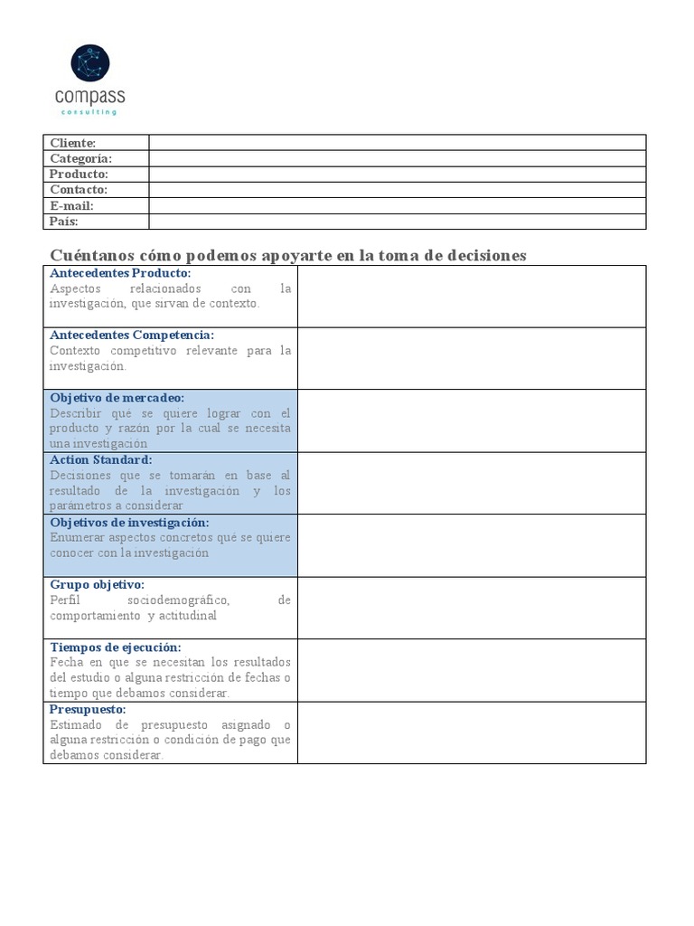 Formato Brief Compass | PDF