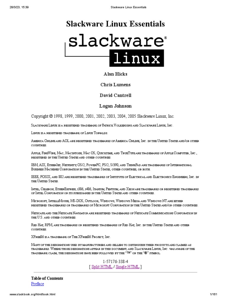 Slackware Linux Essentials | PDF | Linux | Operating System
