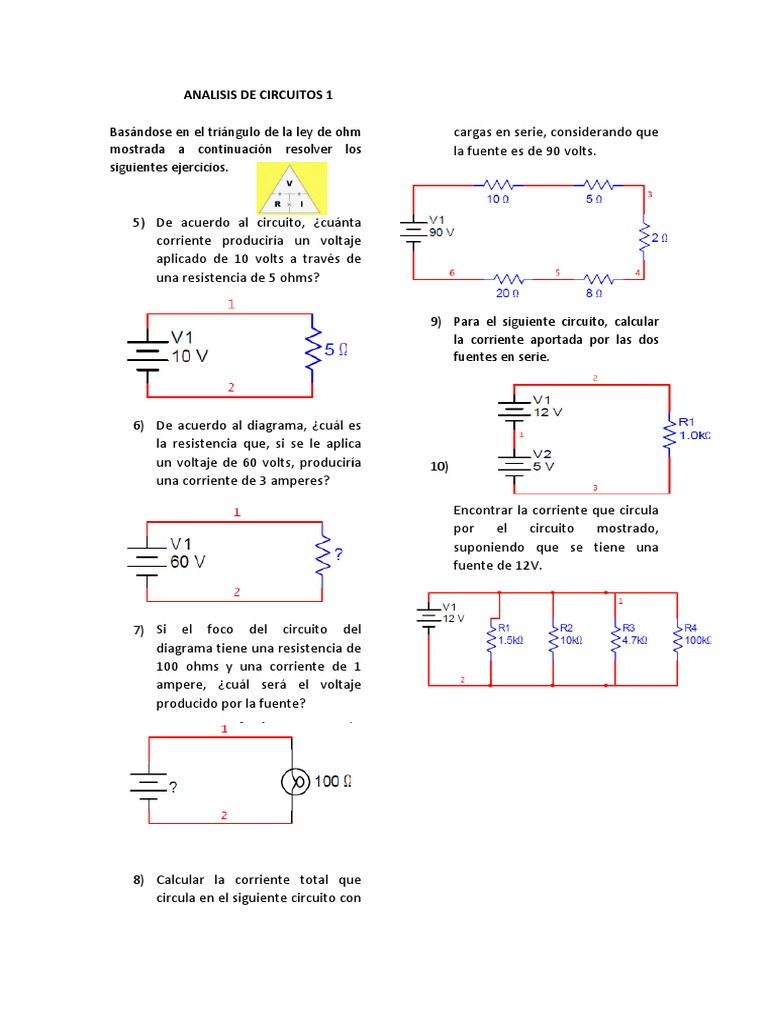 Ejercicios Circuitos 1 | PDF