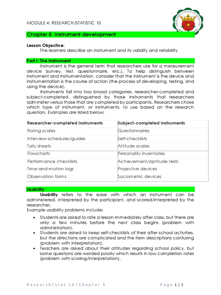 CHAPTER-5 Research PDF | PDF | Validity (Statistics) | Sat