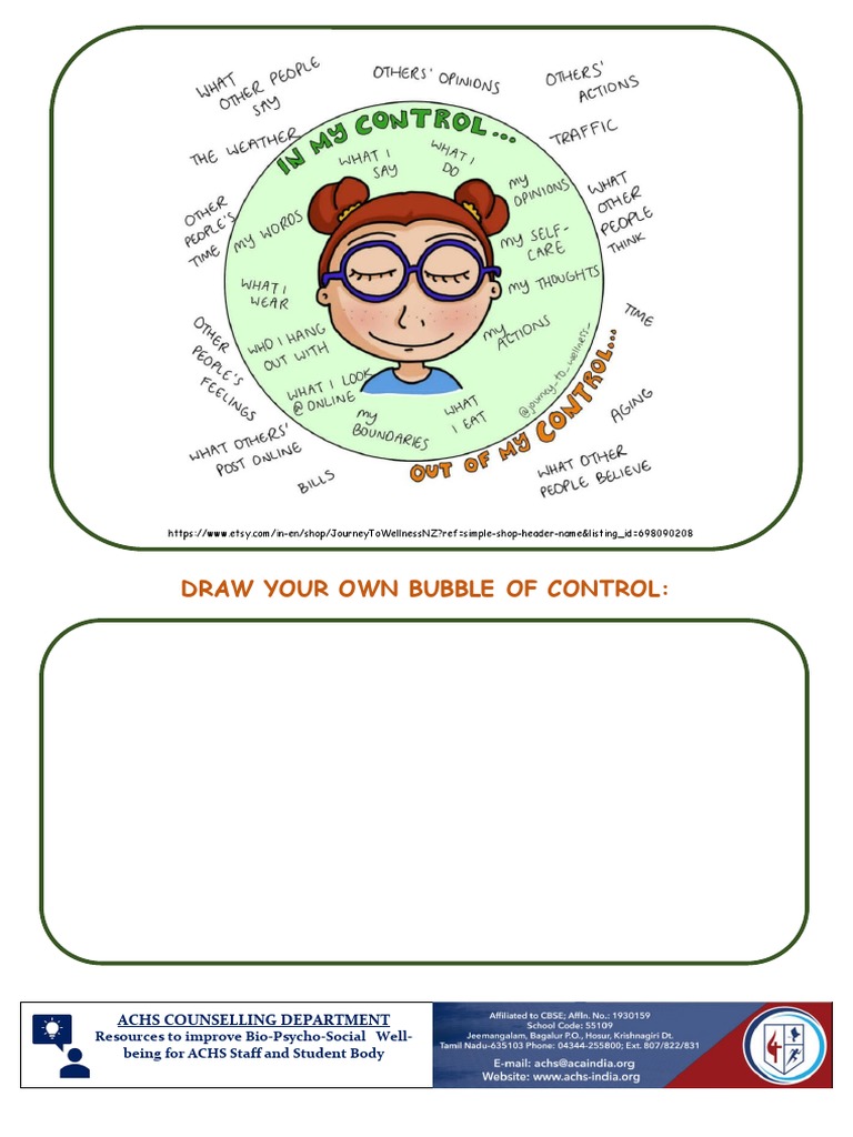 Bubble of Control Worksheet | PDF