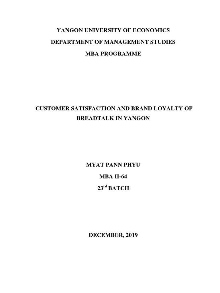 Myat Pann Phyu (MBA - 64) PDF | PDF | Marketing | Brand