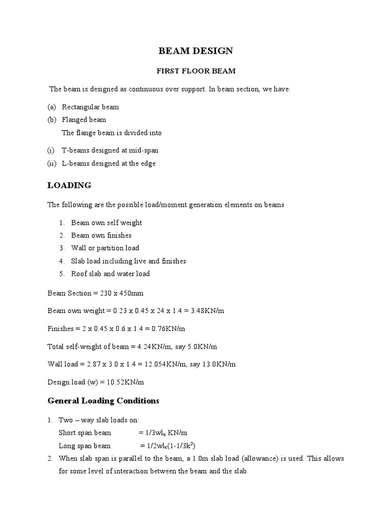 Beam Design | PDF | Teaching Methods & Materials | Science & Mathematics