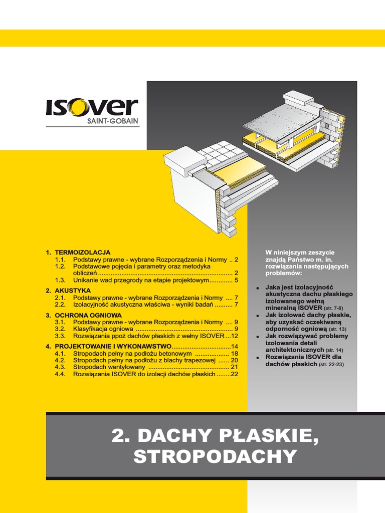 Dachy Płaskie, Stropodachy | PDF