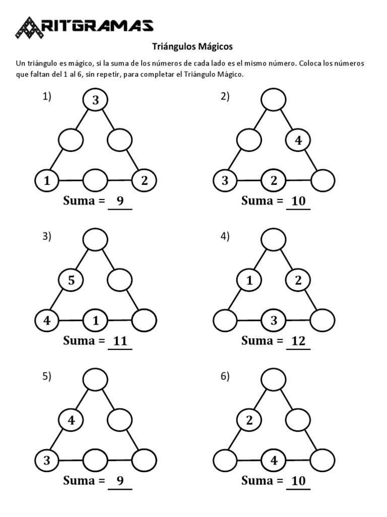 Triangulos Magicos Con Tableros PDF | PDF