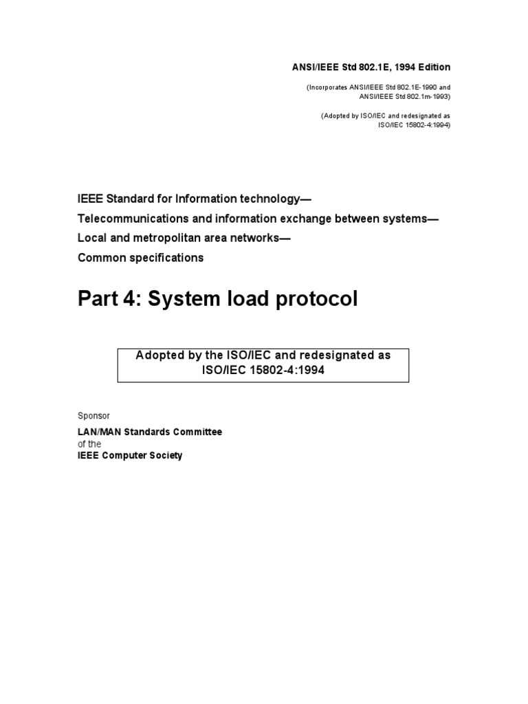 Part 4: System Load Protocol | PDF | Osi Model | Computer Network