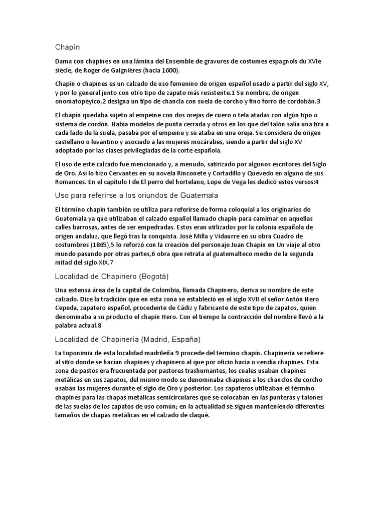Chapín | PDF | Zapato | Calzado