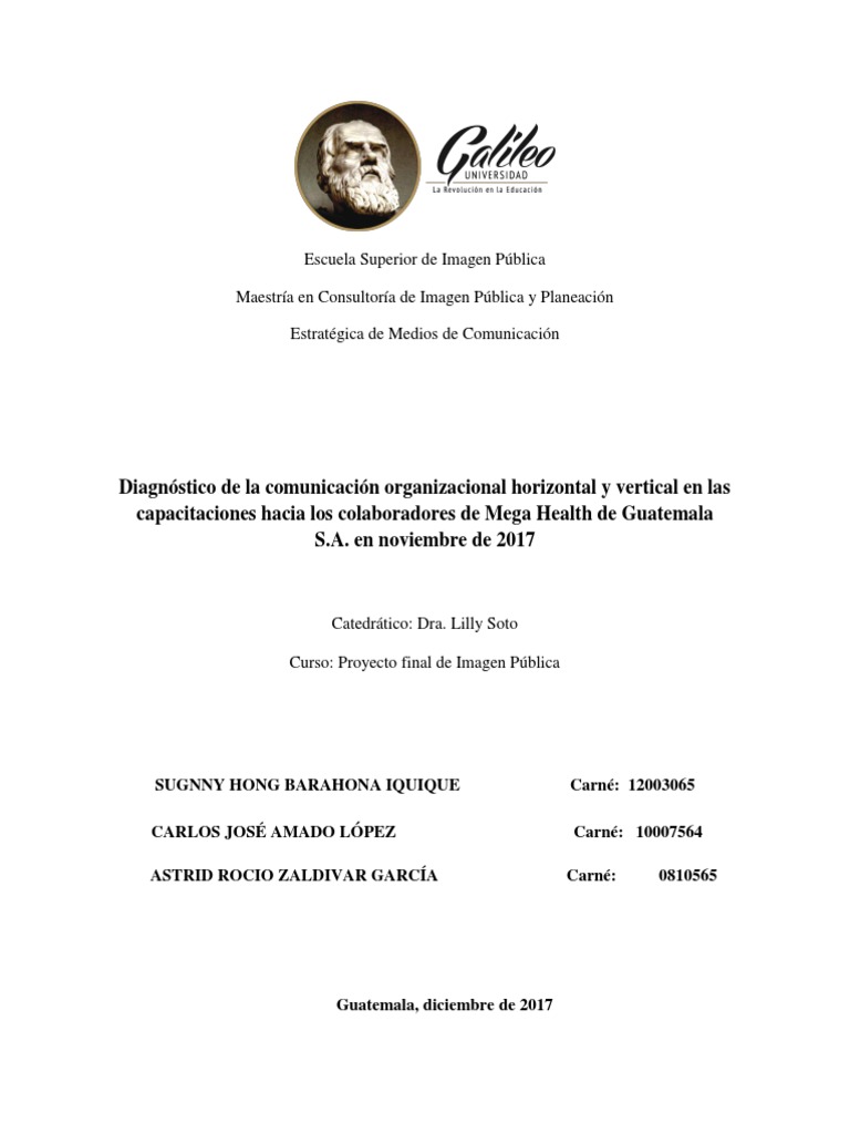 Proyecto Final Imagen Corregido 1 | PDF | Comunicación | Comunicación ...