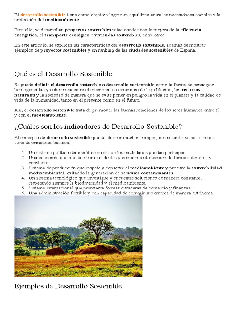 Desarrollo Sostenible | PDF | Sustentabilidad | Desarrollo sostenible