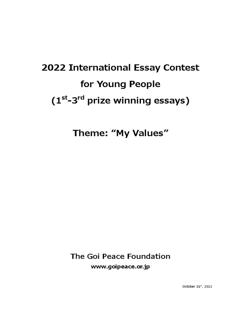 Essay-Contest 2022 en | PDF | Empathy | Peace Essay-Contest 2022 en | PDF | Empathy | Peace
