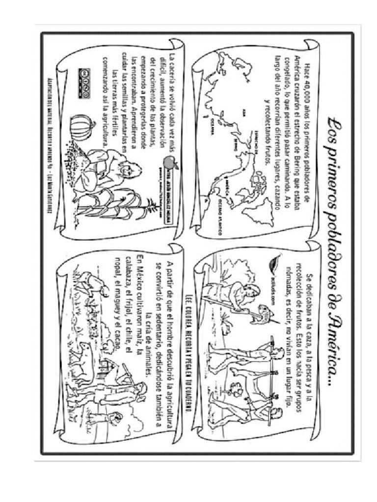 poblamiento de america ficha | PDF