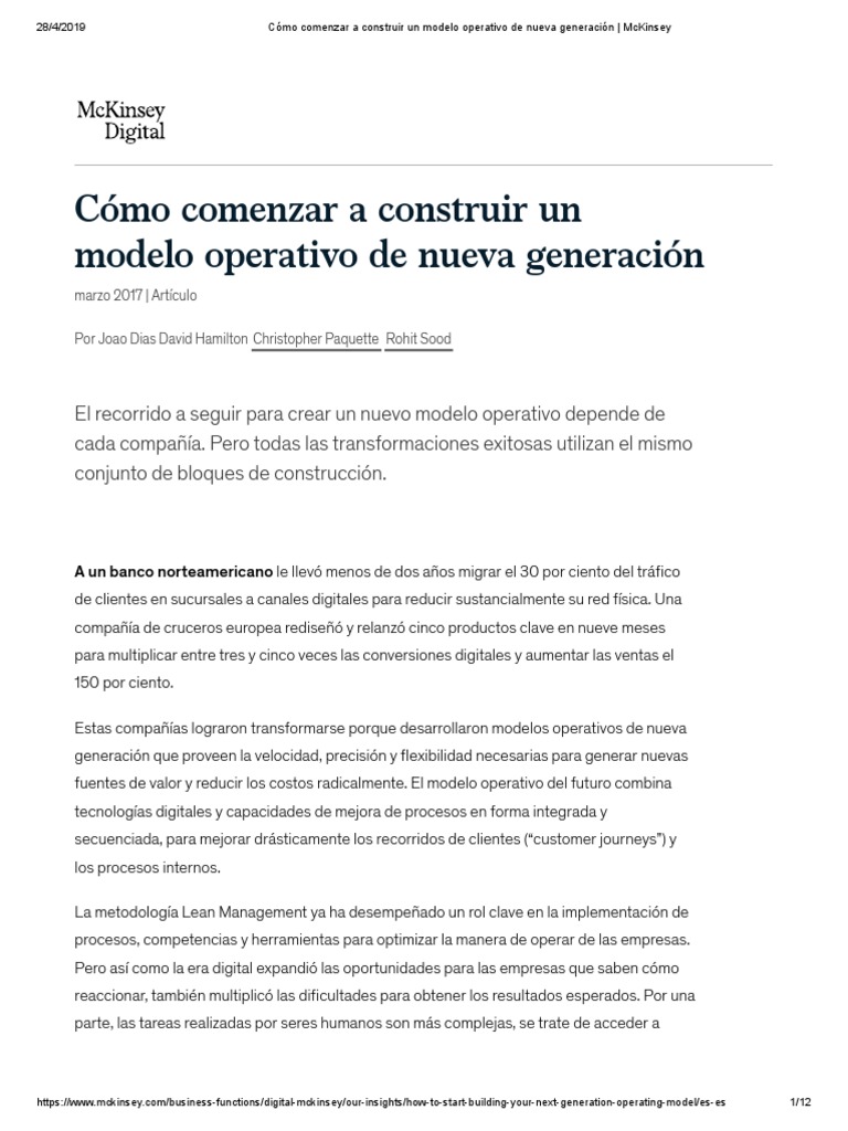 Modelo operativo de nueva generación | PDF | Software | Economias