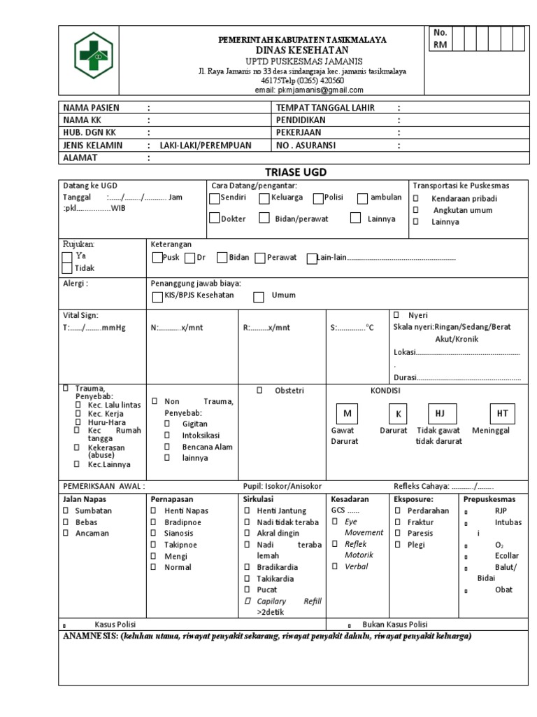 Form UNIT GAWAT DARURAT | PDF