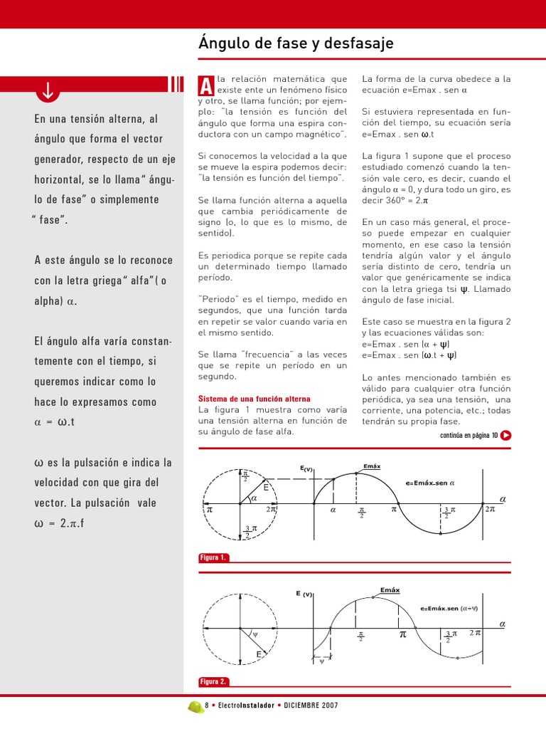 Angulo de Fase y Desfasaje | PDF | Nikola Tesla | Corriente alterna