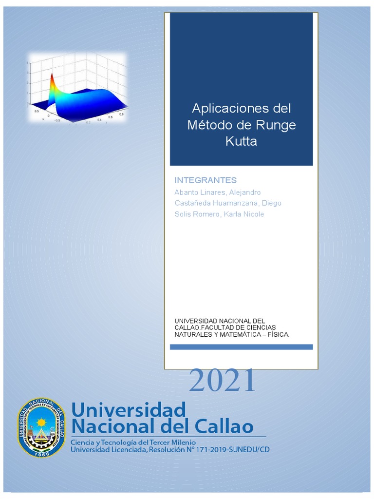 Aplicaciones del Método Runge-Kutta | PDF | Ecuaciones | Ecuaciones ...