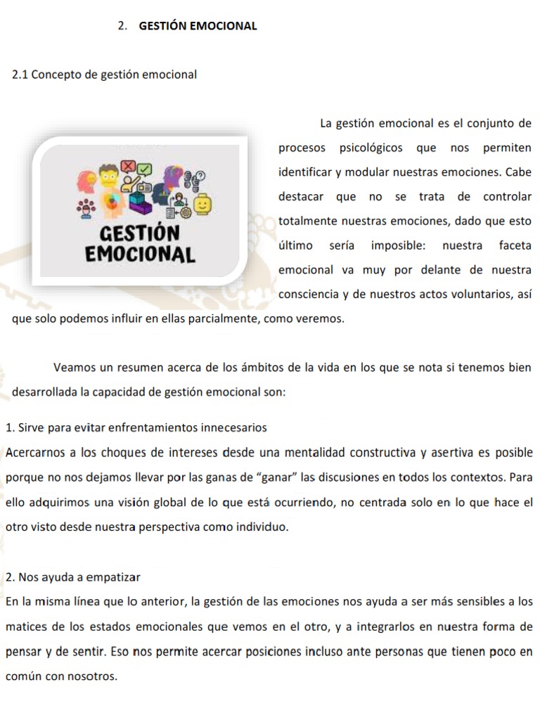 Gestion Emocional Pdf Pdf