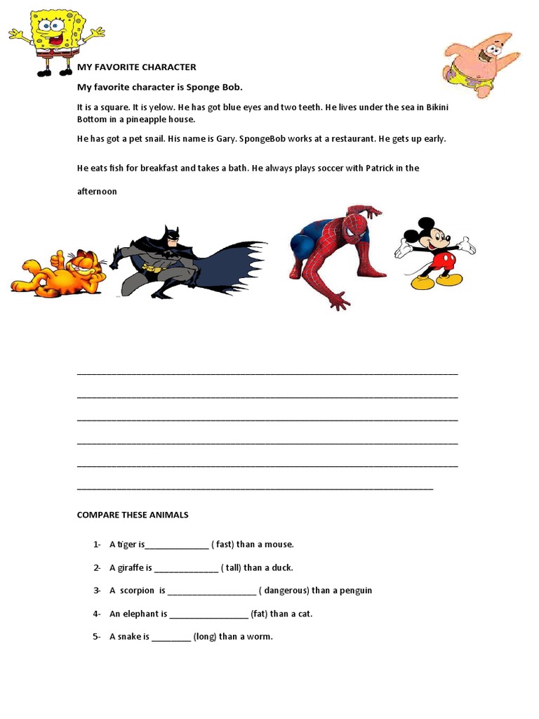 My Favorite Character | PDF