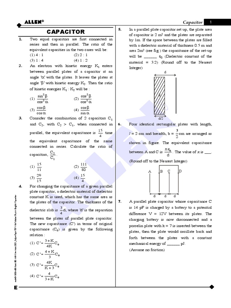 Capacitor | PDF | Capacitor | Capacitance