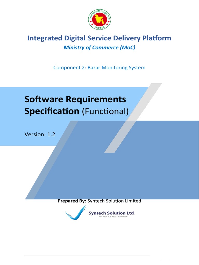 MoC - IDSDP - SRS - C2 - Bazar - Monitoring - System (Functional) V 1.2 ...