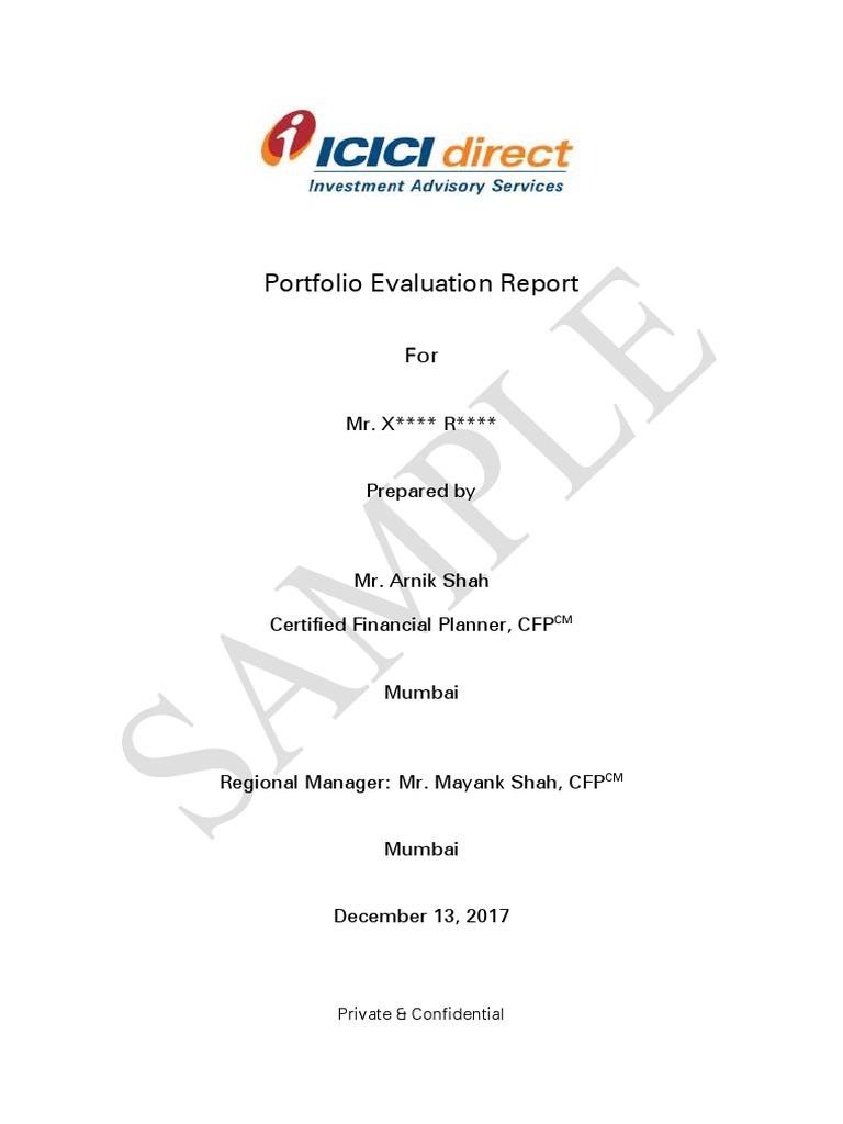 Sample Report PES | PDF | Asset Allocation | Risk
