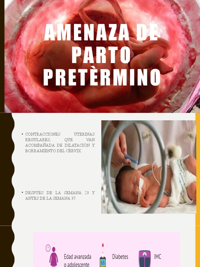 AMENAZA DE PARTO PRETÈRMINO.pptx | PDF
