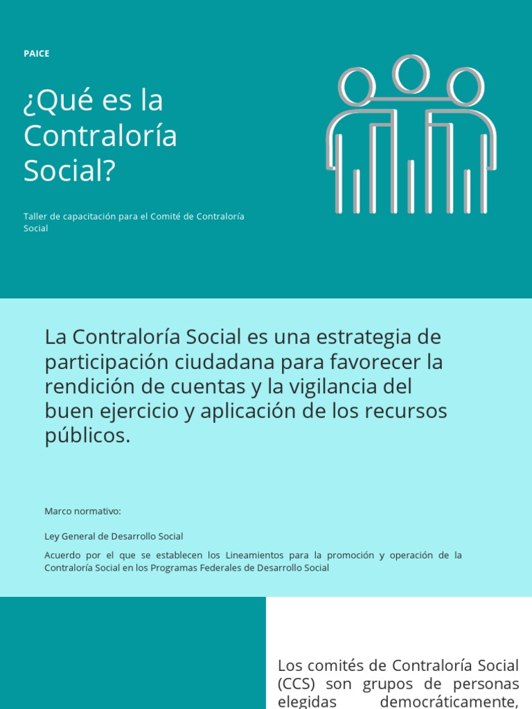 Que Es La Contraloria Social PDF | PDF | Responsabilidad | Gobierno