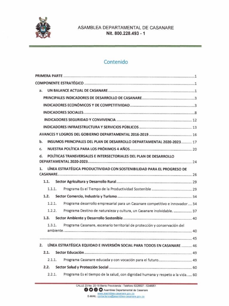 Ordenanza 002-2020 Plan de Desarrollo | PDF