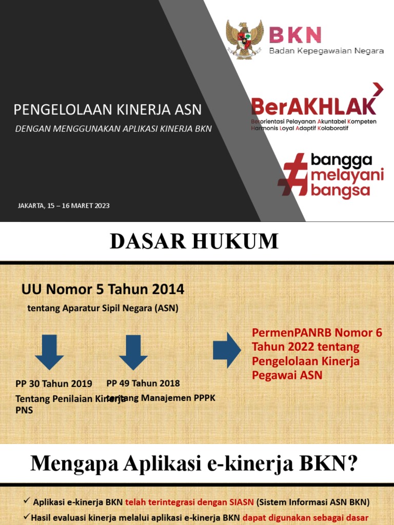 Perencanaan Kinerja Melalui Aplikasi Kinerja BKN - Samsul Hidayat | PDF | Bisnis | Komputer