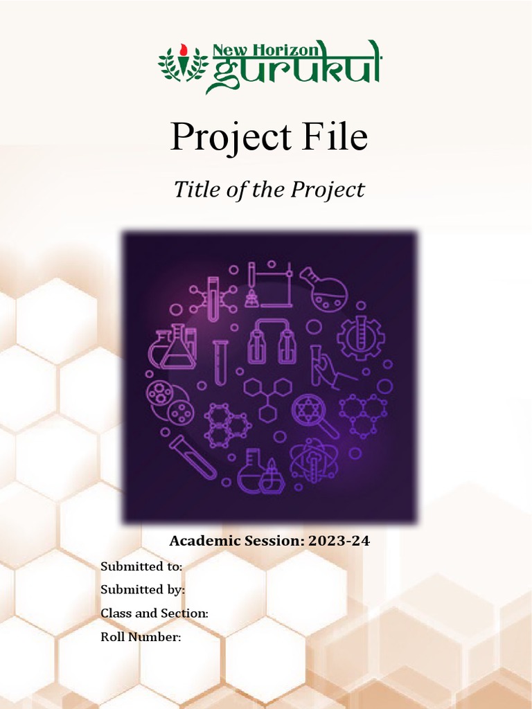 Chemistry Project Cover Page Template | PDF