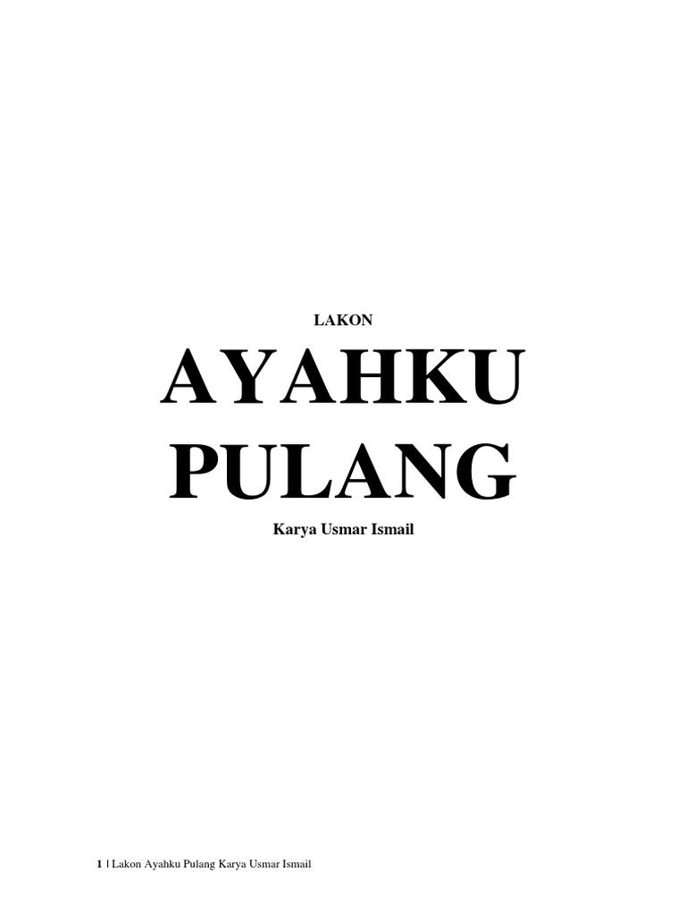 Naskah Drama - Ayahku Pulang PDF | PDF
