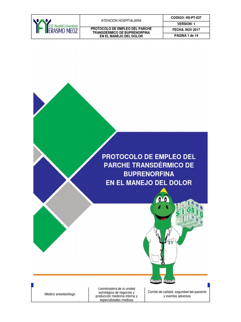HS-PT-037 Protocolo de Empleo Del Pa Rche Transdérmico de Buprenorfina ...