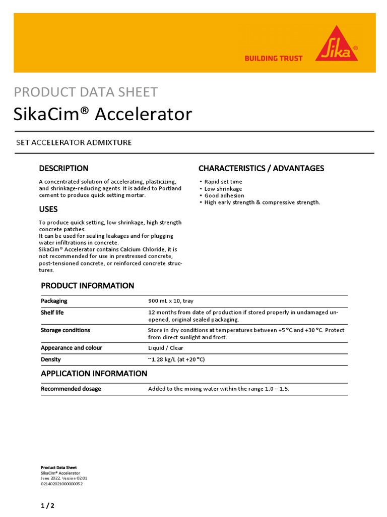 Sikacim Accelerator | PDF