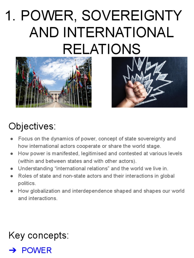 Unit 1. POWER, SOVEREIGNTY AND INTERNATIONAL RELATIONS 2022 (Full Version) | PDF