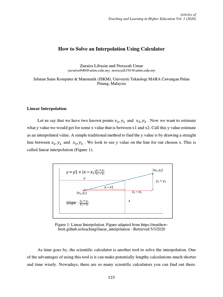 How To Solve An Interpolation Using Calculator | PDF | Trigonometric Functions | Mathematics