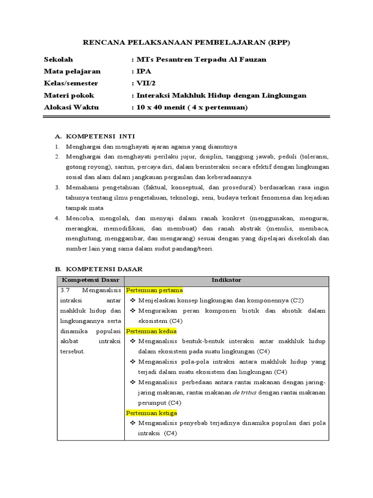 RPP KD 37 Dan 47 PDF | PDF | Sains & Matematika