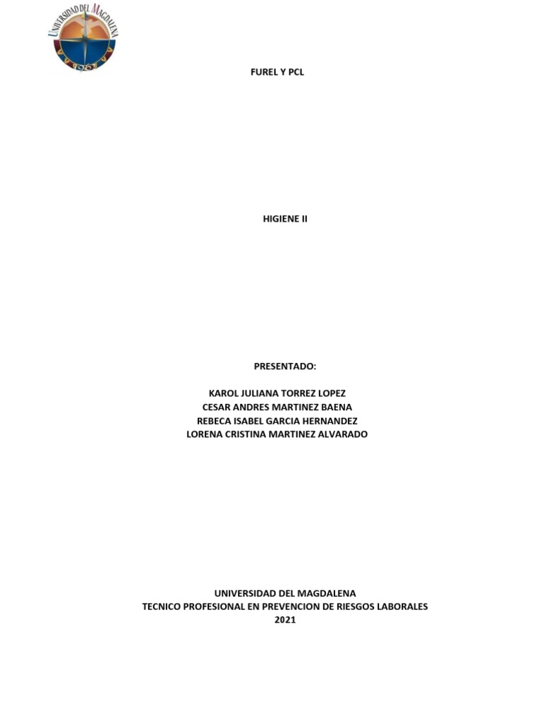 Informe sobre FUREL y PCL en Enfermedades Laborales | PDF ...