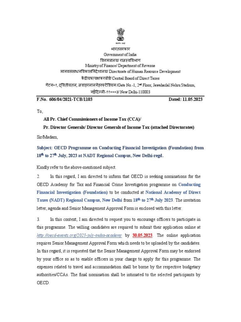 OECD Financial Investigation Training 2023 | PDF