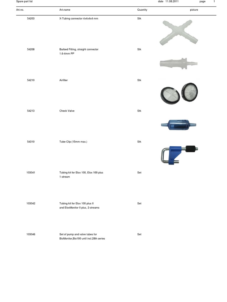 LAR Spare Part List With Pictures en 2011-08 | PDF | Pipe (Fluid ...