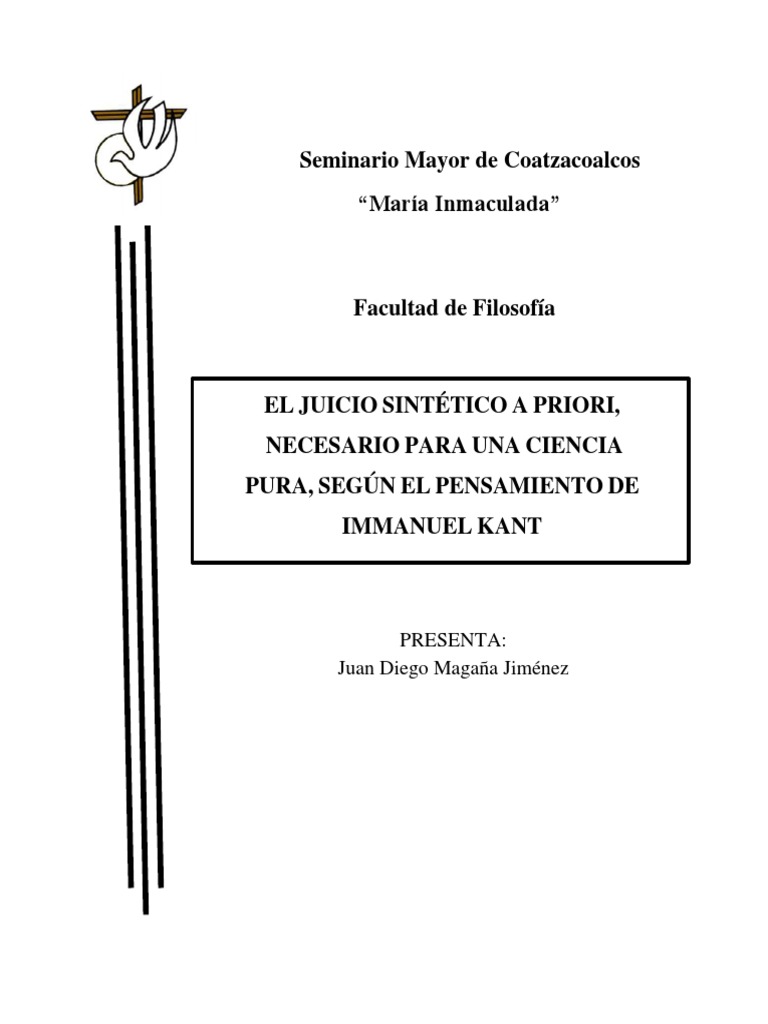 Juicio Sintético a Priori en Kant | PDF | Immanuel Kant | A priori y a ...
