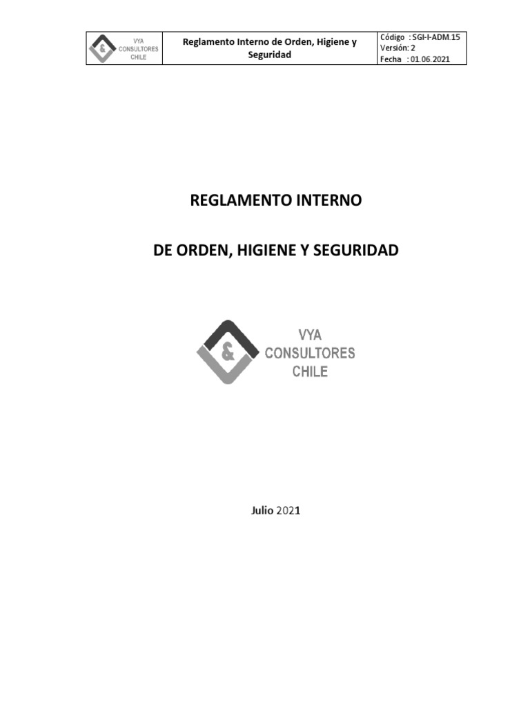 SGI-P-PR.07 Reglamento Interno de Orden Higiene y Seguridad B-N | PDF | Ultravioleta | Piel