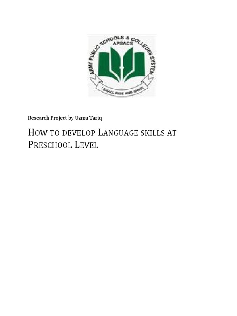 Research Project by Uzma Tariq | PDF | Language Development | Language Acquisition