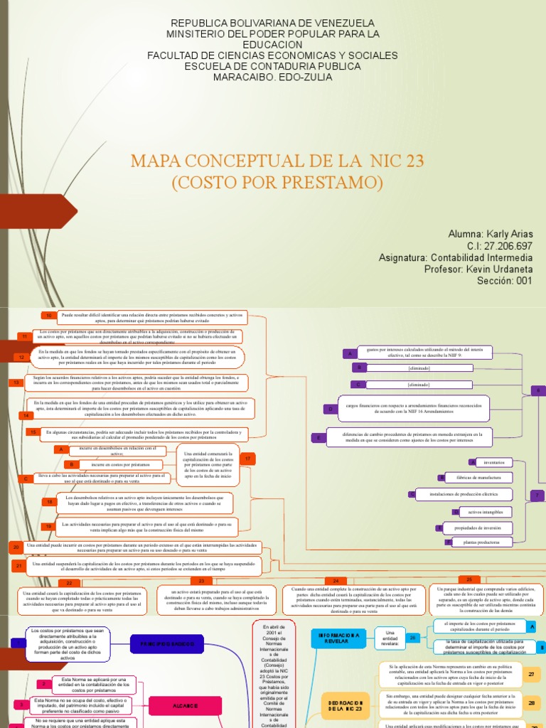 Mapa Conectual de La Nic 23 | PDF | normas internacionales de INFORMACION FINANCIERA | Contabilidad