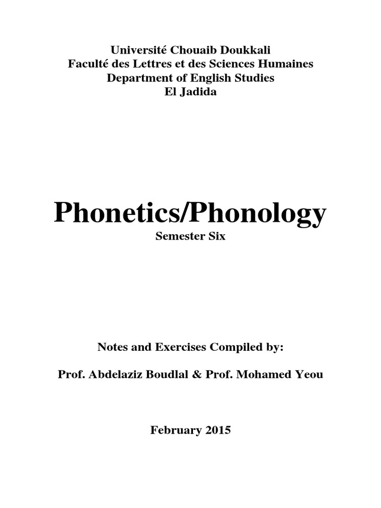 Phonetics/Phonology | PDF | Vowel | Consonant