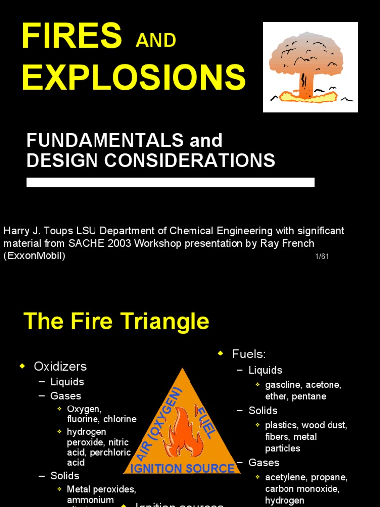 Fires Explosions | PDF | Combustion | Explosion