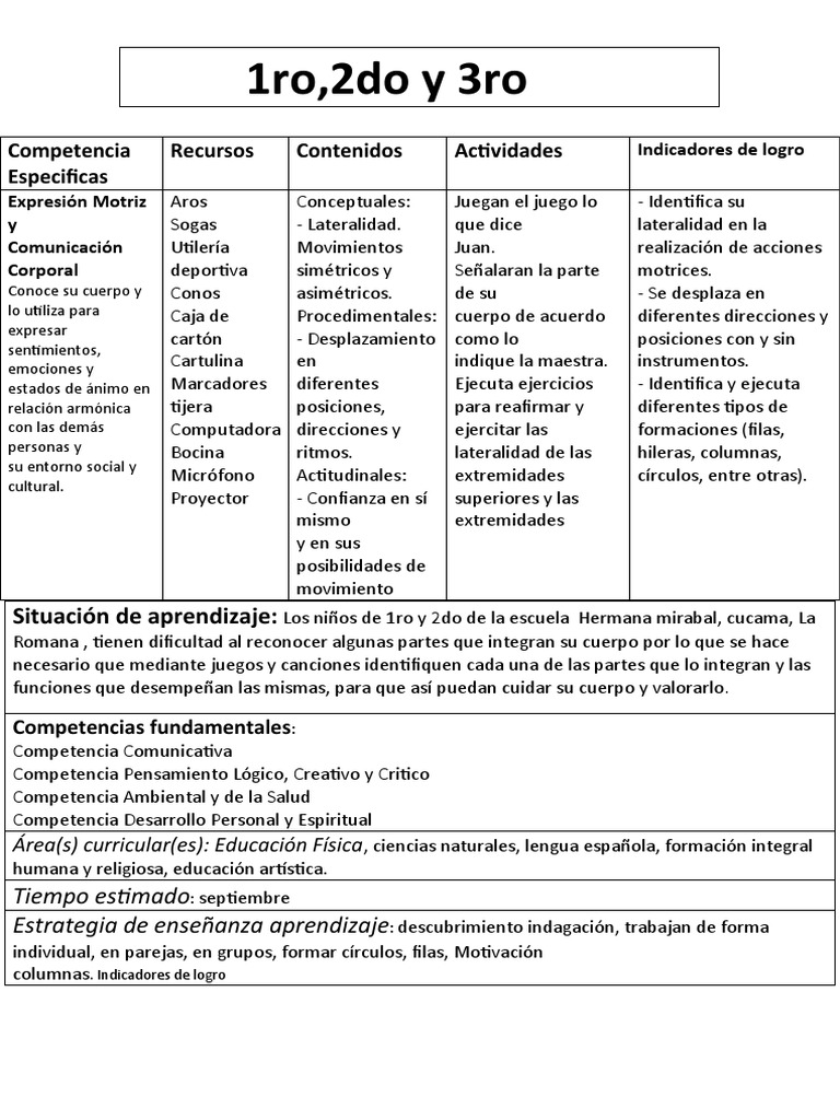 Planificacion Mensual de Enero | PDF | Aprendizaje | Cognición
