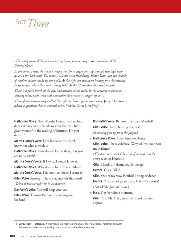 The Crucible Act III PDF | PDF