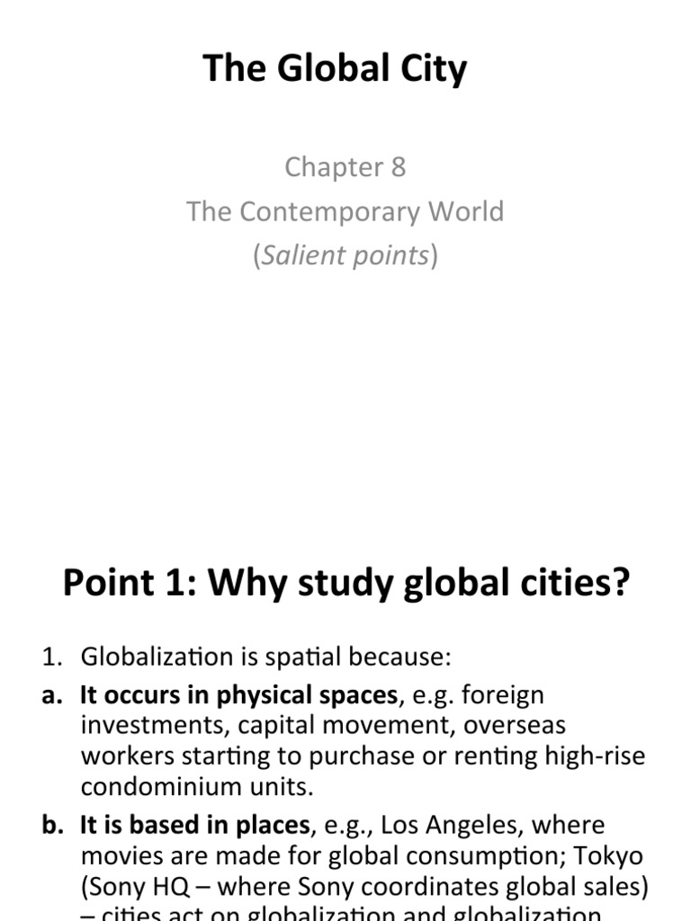 The Global City | PDF | Globalization | Urban Sprawl