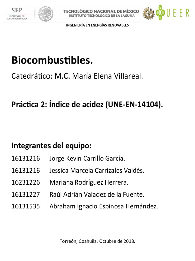 Practica 2 Bio | PDF | Valoración | Química
